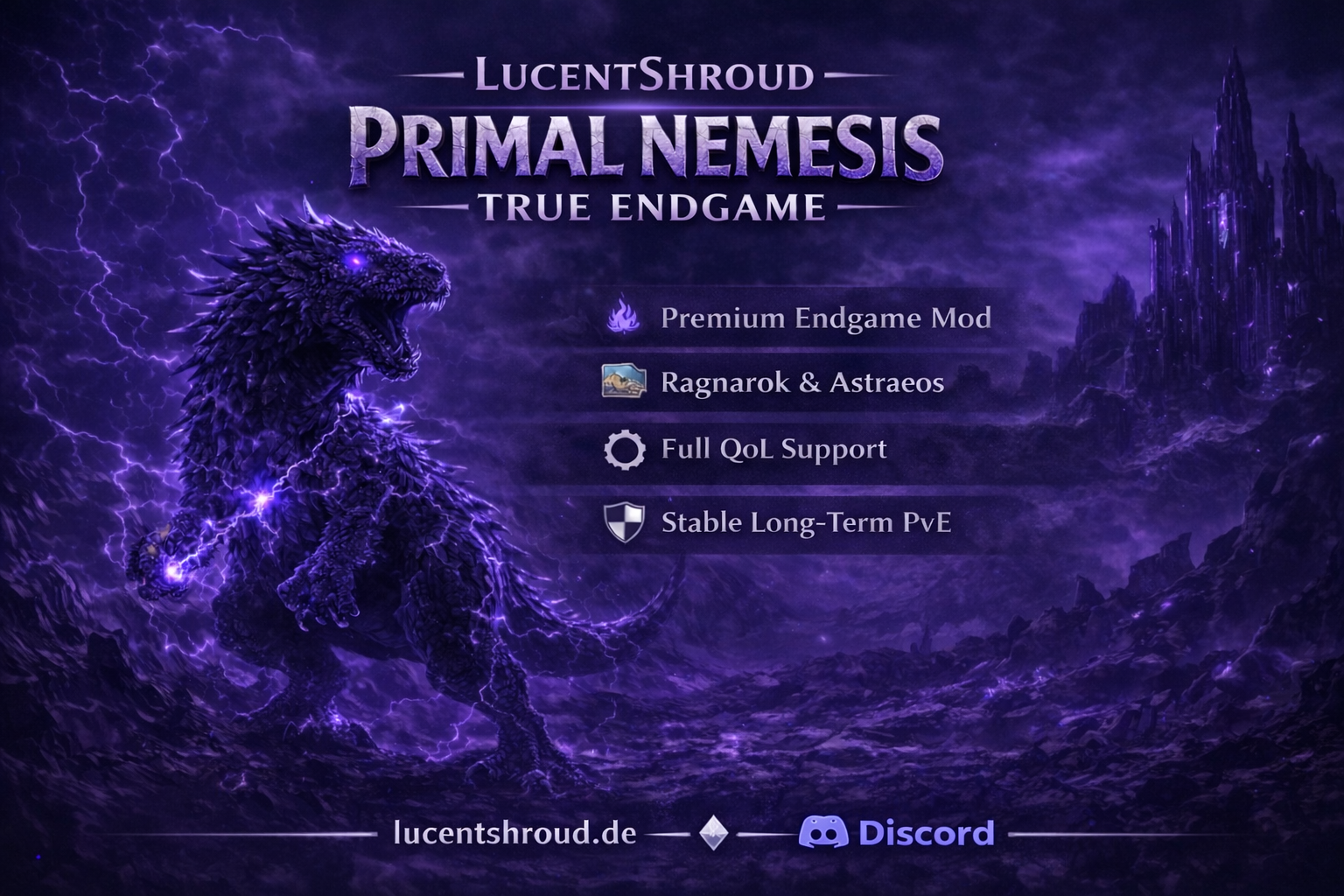 [EU] LucentShroud | PvE | Primal Nemesis | Astreos | LT | ARK server